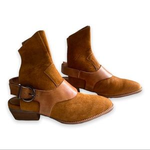 Antelope | Shoes | Antelope Bootie Suede Slingback Ankle Boots Camel ...